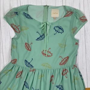Modcloth | Dresses | New Modcloth Green Umbrella Dress Fun With Fab ...